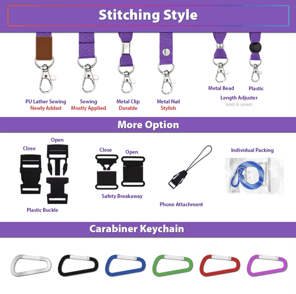 5/8″ Custom Double Ended Polyester Lanyard – Professional Custom ...